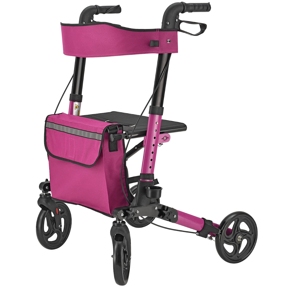 Foldy Easy Folding Lightweight Rollator | Pink | The ILC